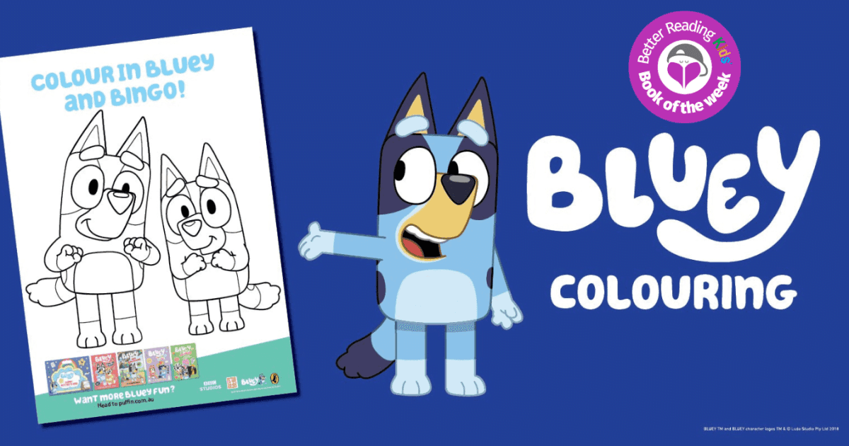 Colouring Activity: Bluey: I Love My Family | Better Reading